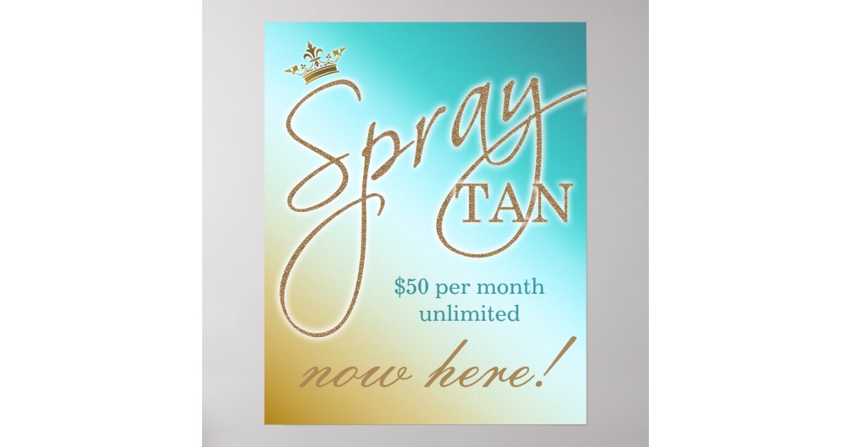 Spray Tan Tanning SALE Poster | Zazzle