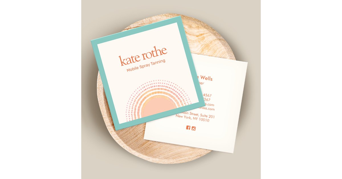 Spray Tan Tropical Sun Calling Card | Zazzle