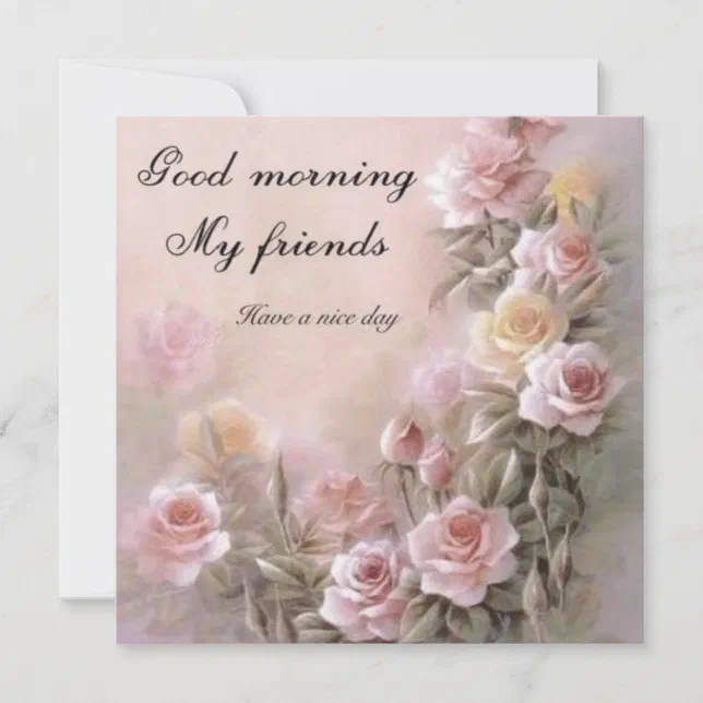 Spread Holiday Cheer: "Good Morning Friend" Flat | Zazzle