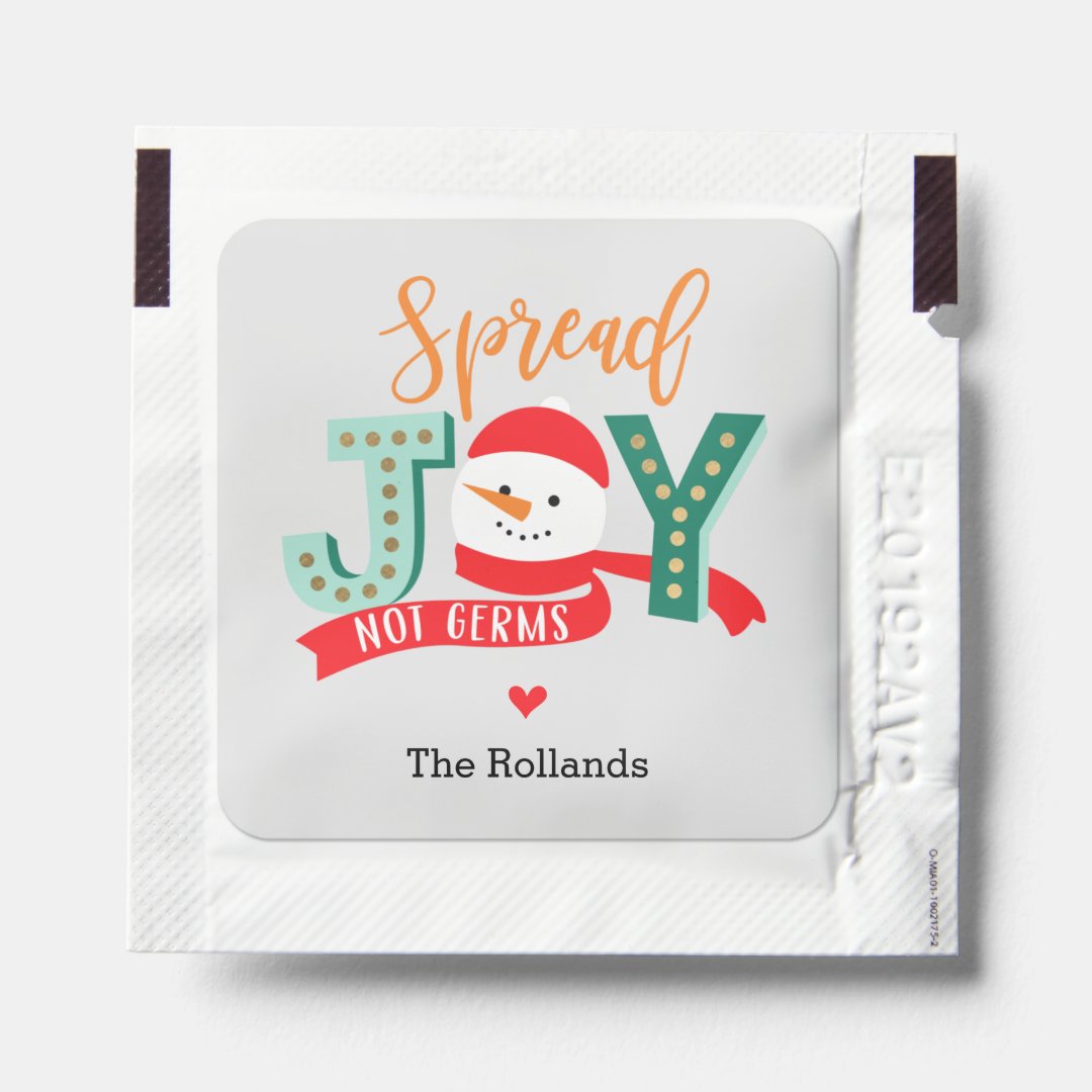 Spread Joy Not Germs Christmas Holiday Party Favor Hand Sanitizer ...