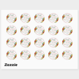 Spread Love Hand Sanitizer Gel Floral Wedding Classic Round Sticker ...