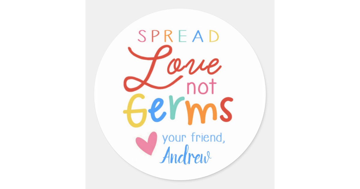 Spread Love Hand Sanitizer Sticker | Zazzle