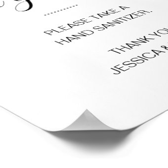 Spread Love Not Germs Hand Sanitizer Wedding Poster | Zazzle