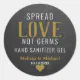 Spread Love Not Germs Sanitizer Wedding Chalkboard Classic Round ...