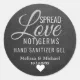 Spread Love Not Germs Sanitizer Wedding Chalkboard Classic Round ...
