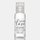 Spread love not germs wedding favor hand sanitizer | Zazzle