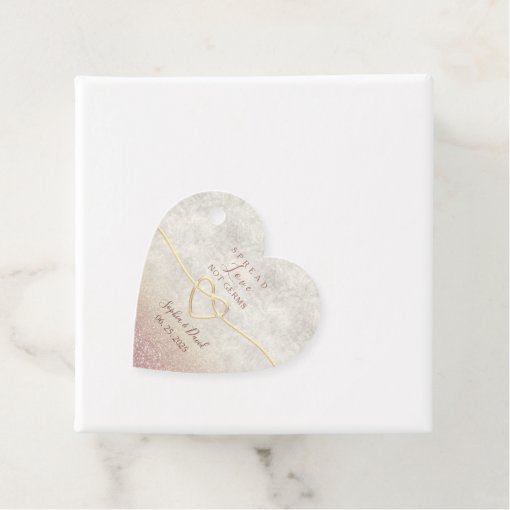 Spread Love Not Germs Wedding Favor Tags | Zazzle
