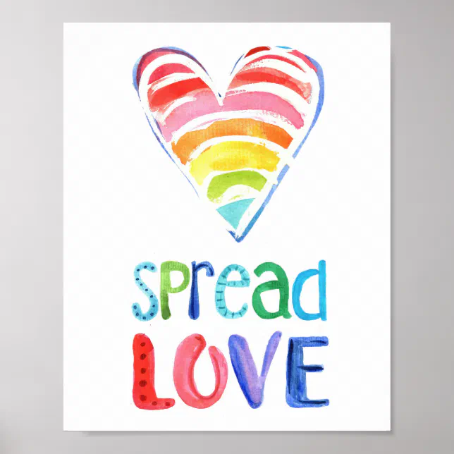 Spread Love Poster | Zazzle