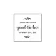 Spread The Love | Custom Names & Date Wedding Rubber Stamp | Zazzle