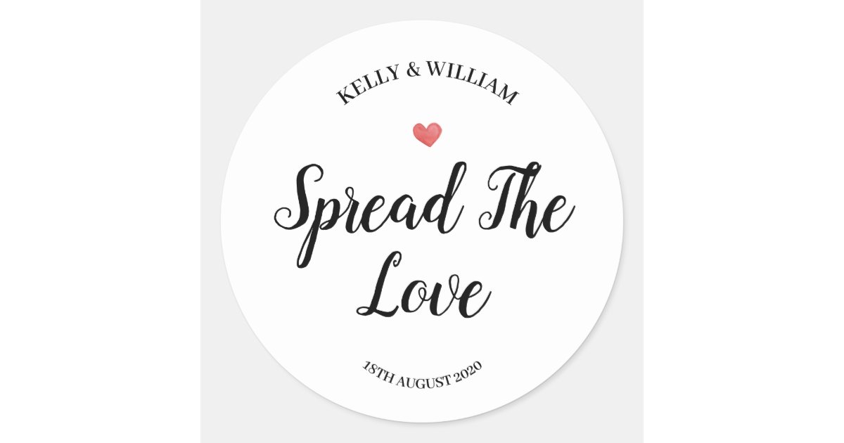Spread The Love Sticker | Zazzle