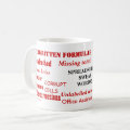Spreadsheet Swear Words Funny Excel User Joke Coffee Mug | Zazzle