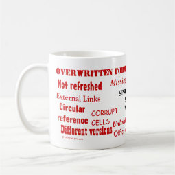 Spreadsheet Swear Words Funny Excel User Joke Coffee Mug | Zazzle