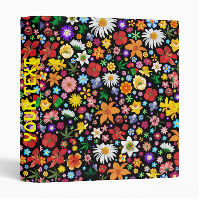 Spring and Summer Flowers Binder | Zazzle