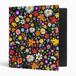 Spring and Summer Flowers Binder | Zazzle