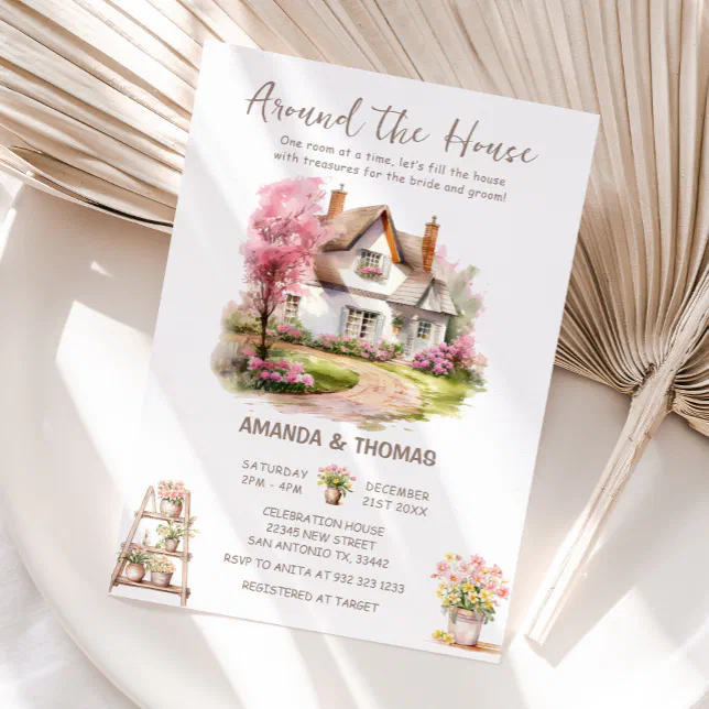 Spring Around the House Couples Bridal Shower Invitation | Zazzle