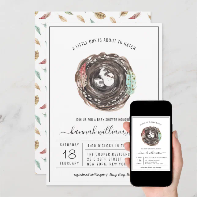 Spring Baby | About to Hatch Baby Shower Invitation | Zazzle