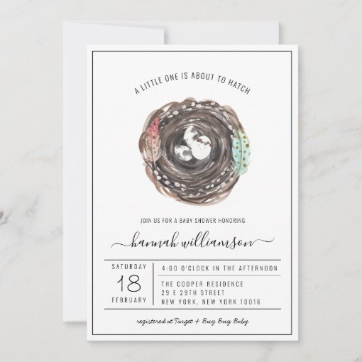Spring Baby | About to Hatch Baby Shower Invitation | Zazzle