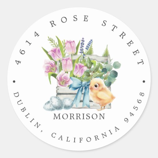 Spring Baby Shower | Easter Return Address Label | Zazzle