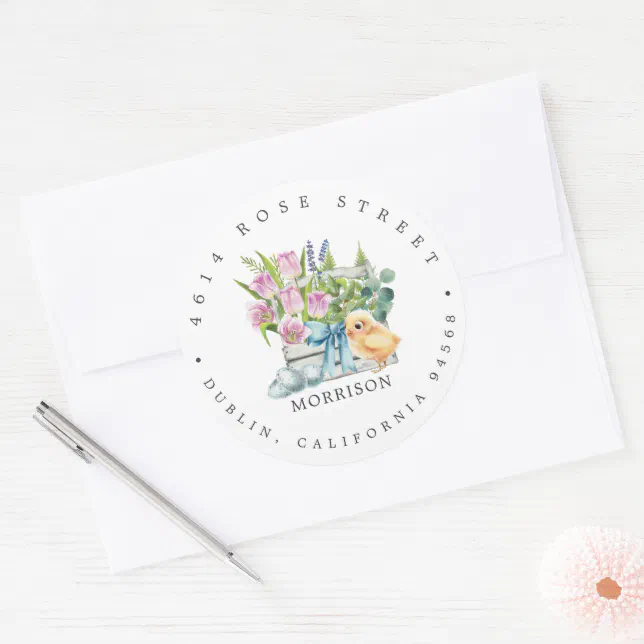 Spring Baby Shower | Easter Return Address Label | Zazzle