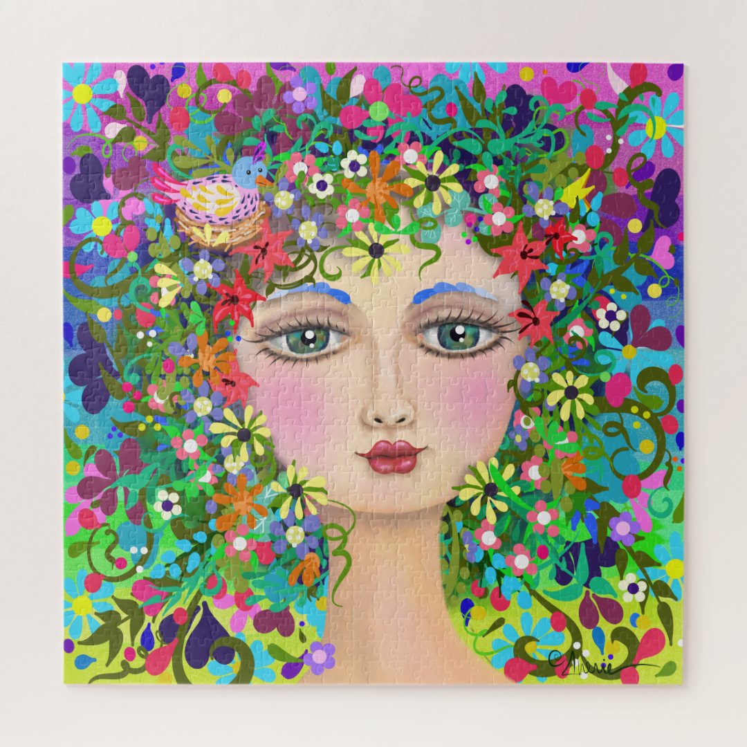 Spring | Beautiful Face Jigsaw Puzzle | Zazzle