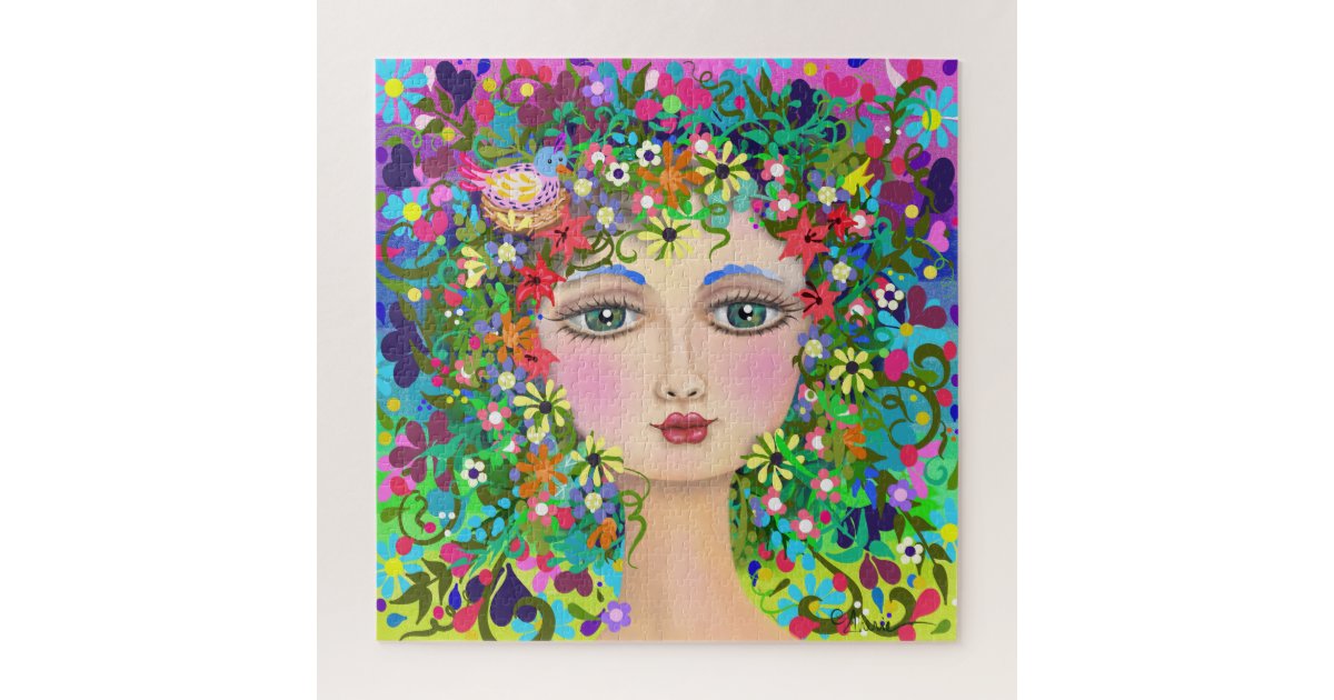 Spring | Beautiful Face Jigsaw Puzzle | Zazzle