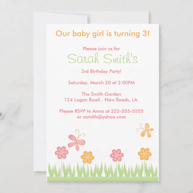 Spring Birthday Invitation | Zazzle