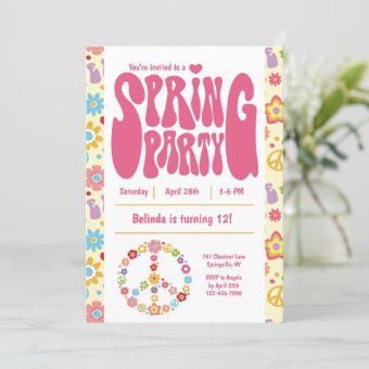 Spring Birthday Party Invitation | Zazzle