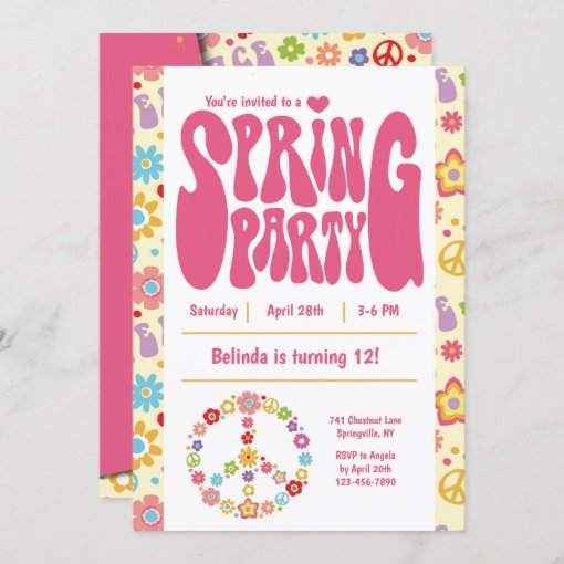 Spring Birthday Party Invitation | Zazzle