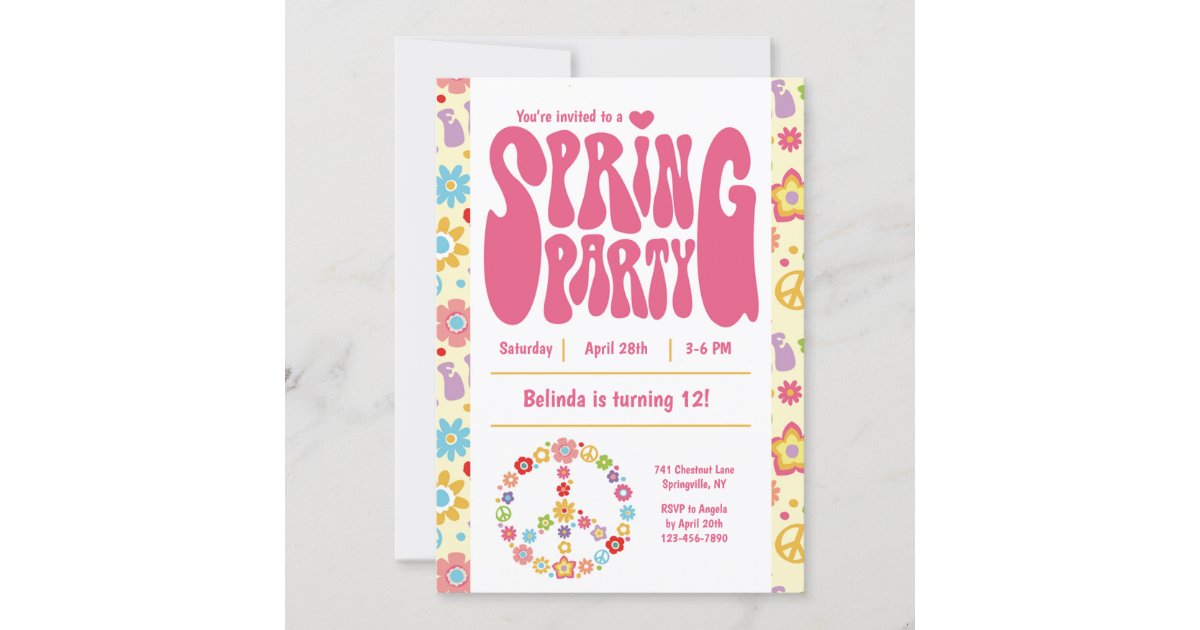 Spring Birthday Party Invitation | Zazzle