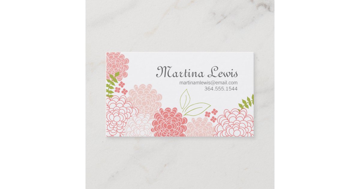 Spring Blossoms Calling Card | Zazzle