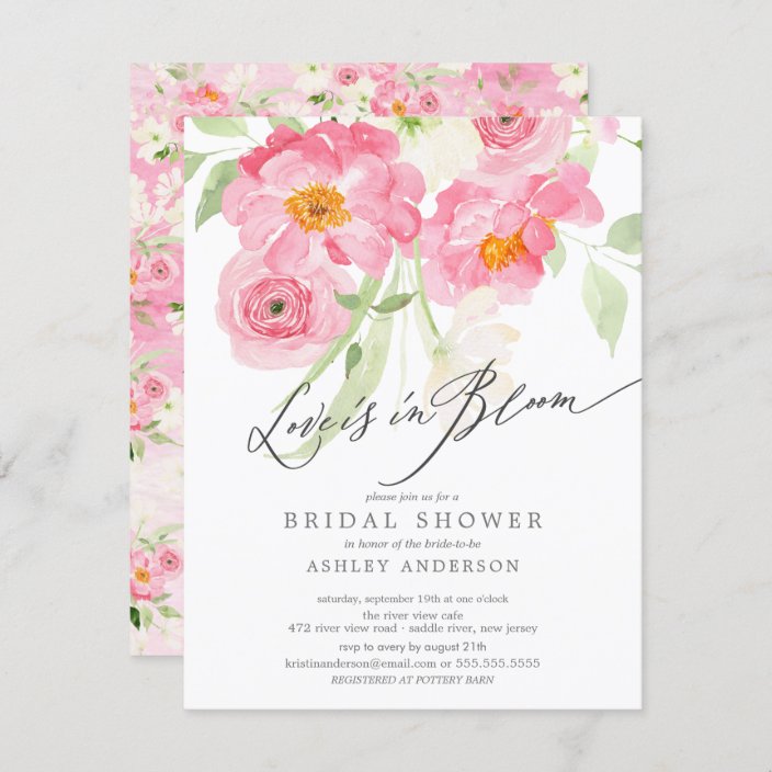 Spring Blossoms Love Is In Bloom Invitation | Zazzle.com