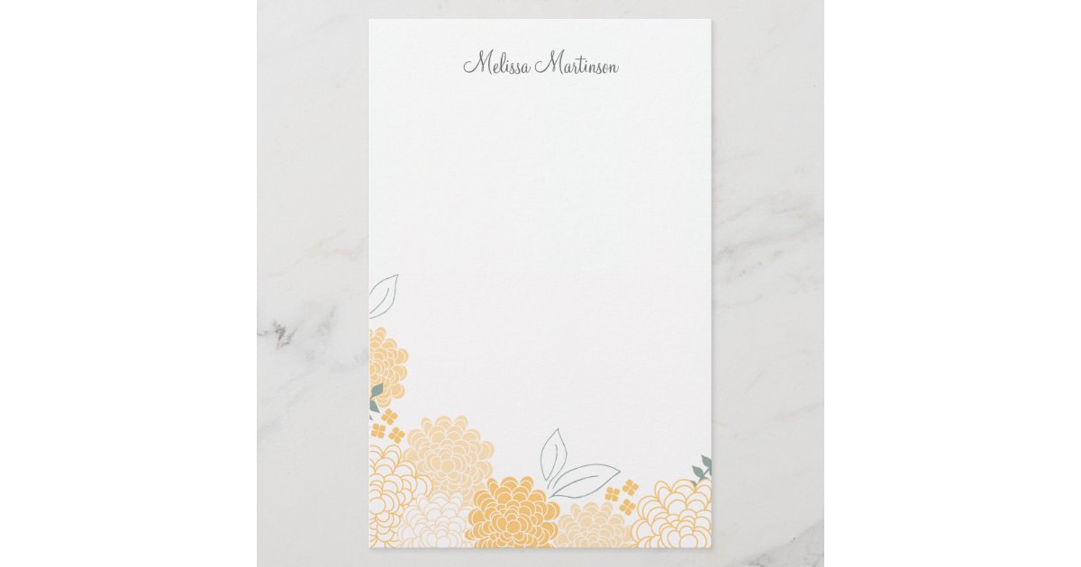 Spring Blossoms Personalized Stationery | Zazzle