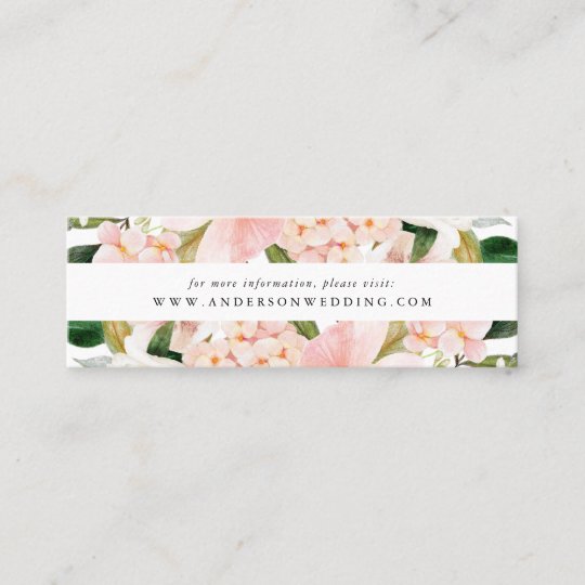 Spring Blush Floral Wedding Website Cards | Zazzle.com