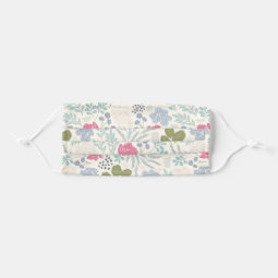 Spring Botanical Pattern Adult Cloth Face Mask | Zazzle
