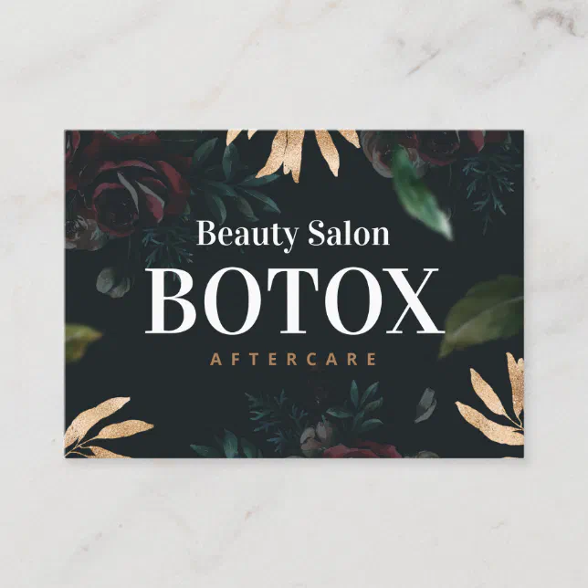 Spring Botox Aftercare Instructions Business Card | Zazzle