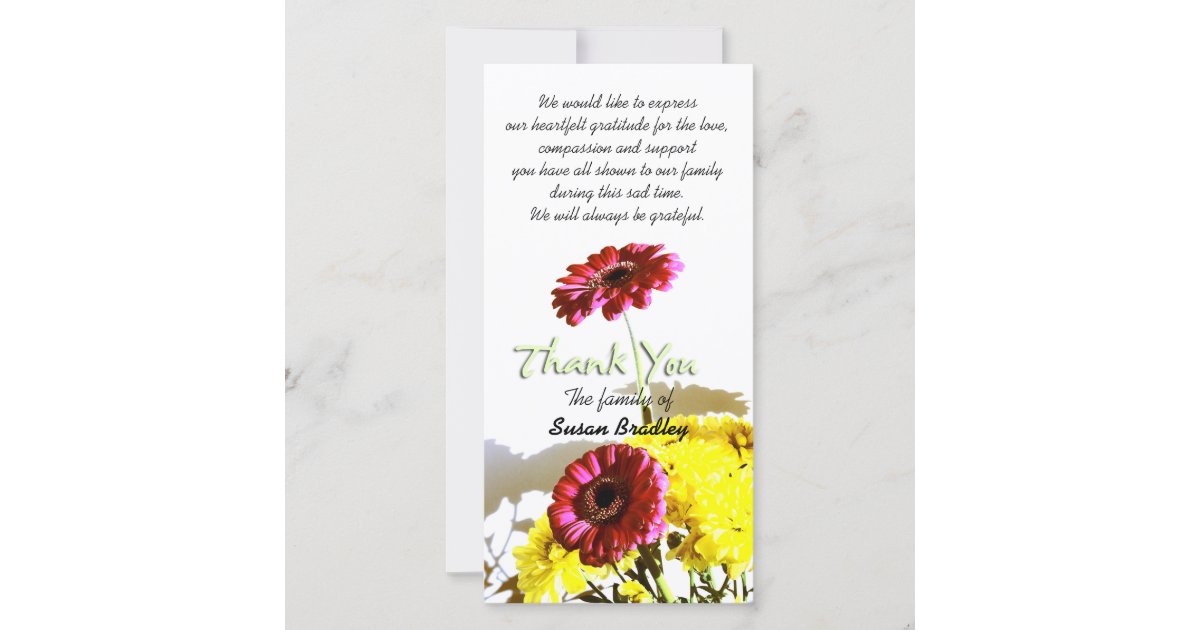 Spring Bouquet Sympathy Thank You 1 | Zazzle