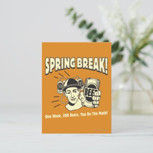 Spring Break: You do the Math Postcard | Zazzle
