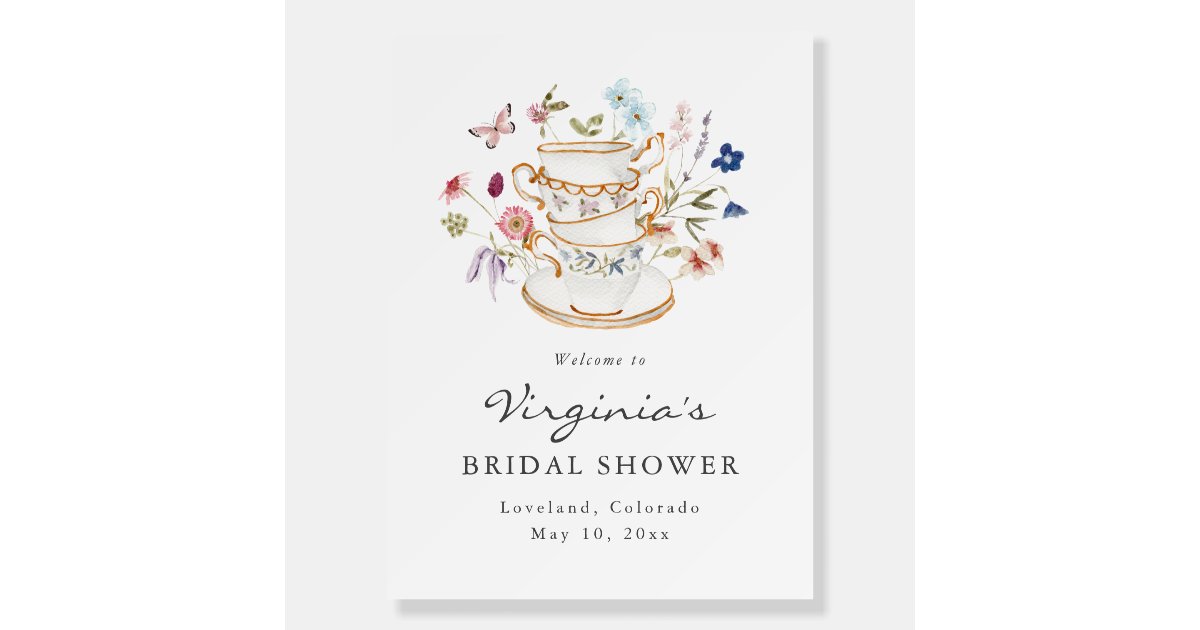 Spring Bridal Tea Welcome Sign | Zazzle