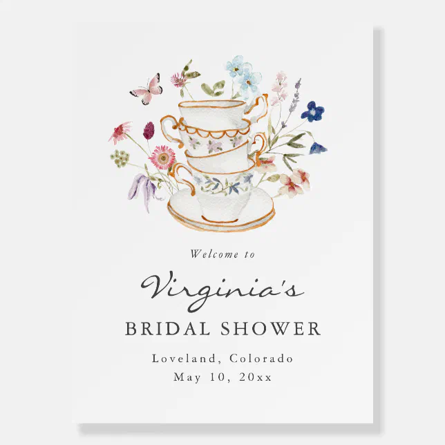 Spring Bridal Tea Welcome Sign | Zazzle
