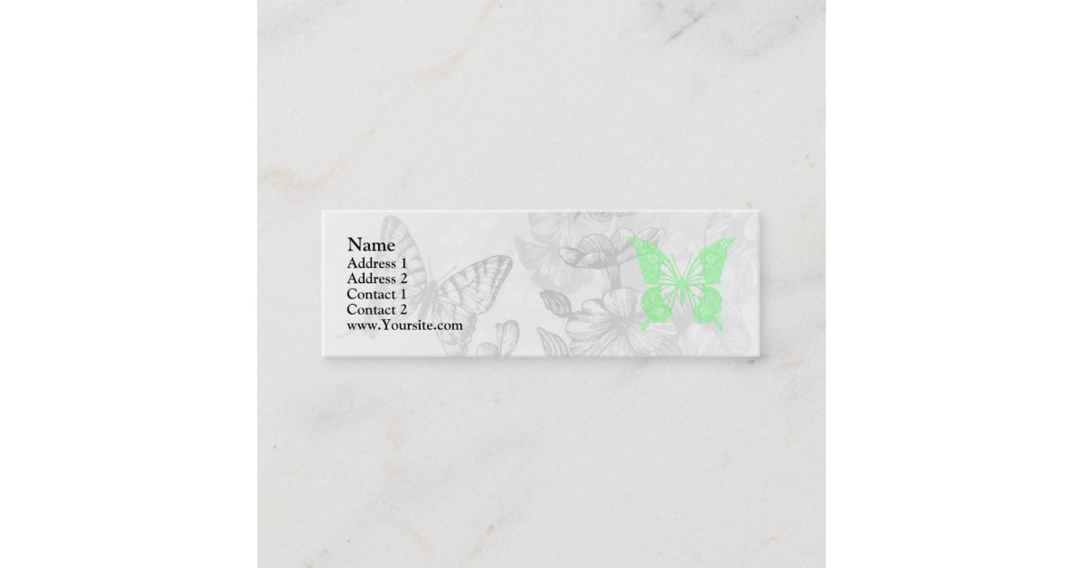 Spring Butterflies Mini Business Card | Zazzle