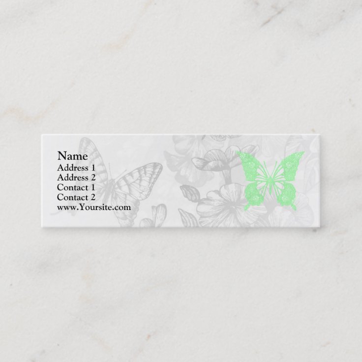 Spring Butterflies Mini Business Card | Zazzle