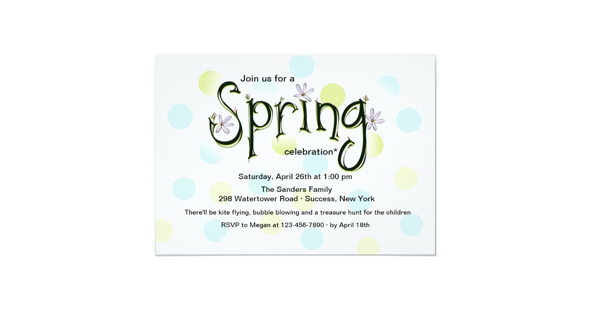 Spring Celebration Invitation | Zazzle.com