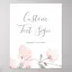 Spring Cherry Blossom Custom Text Sign | Zazzle