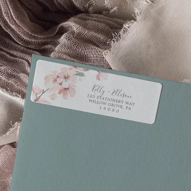 Spring Cherry Blossom Return Address Label | Zazzle