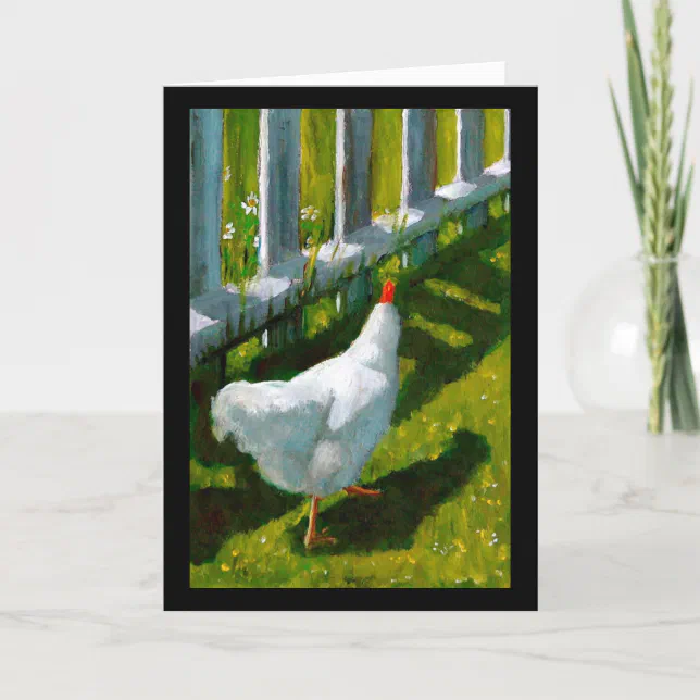 SPRING CHICKEN BIRTHDAY: ART CARD | Zazzle