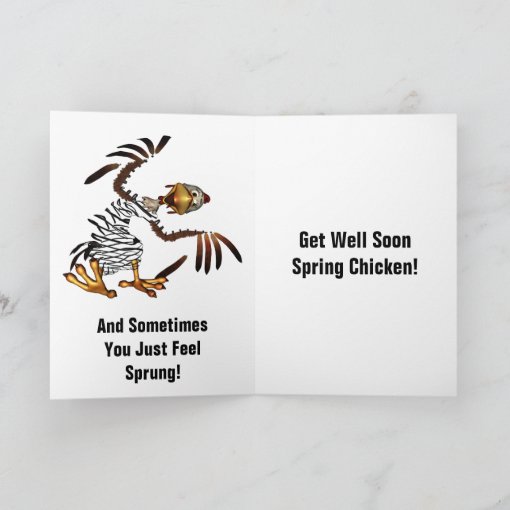 Spring Chicken Get Well Card | Zazzle