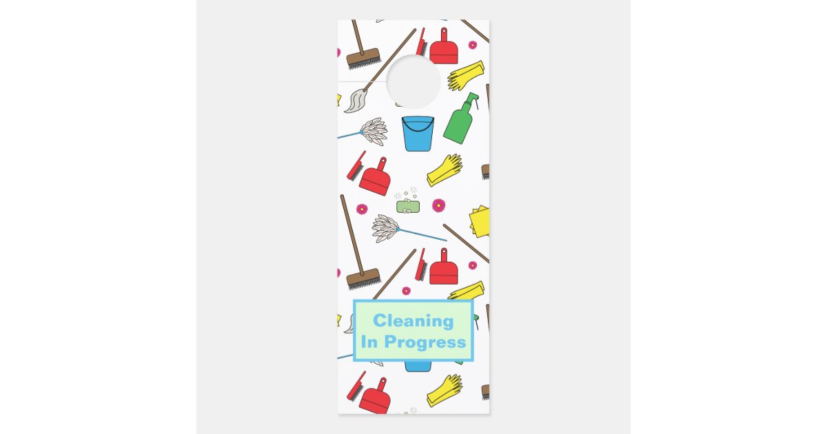 Spring Cleaning Door Hanger | Zazzle