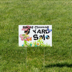Spring Cleaning Yard Sale Sign | Zazzle
