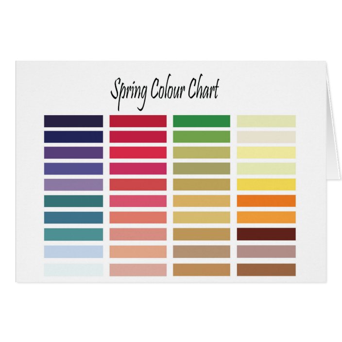 Spring Color Chart | Zazzle.com