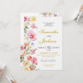 Spring Colorful Floral Wedding Invitation | Zazzle